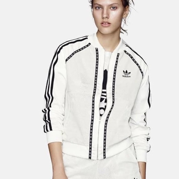 adidas | Jackets & Coats | Rare Lambskin Adidas X Topshop Perforated ...